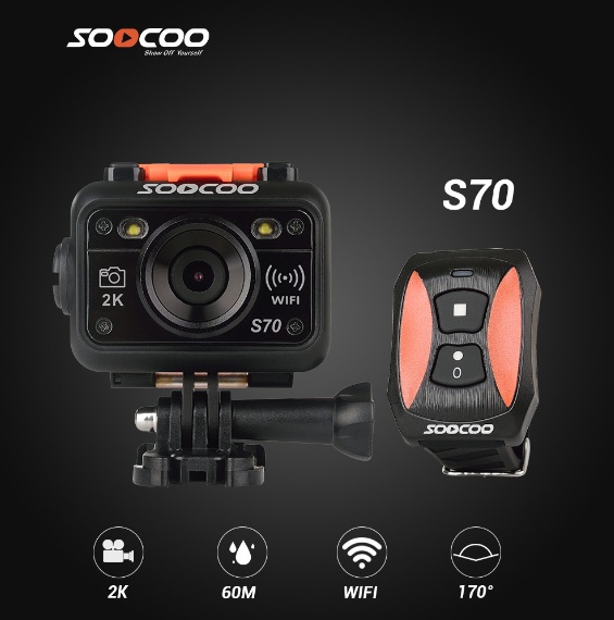 액션캠 SOOCOO S70 Action Camera 2k30fps ( $89.90 ) - 기술랩